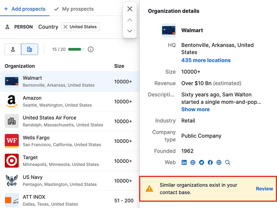 Prospector - Knowledge Base | Pipedrive